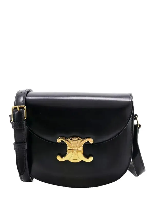 Celine Triomphe Besace Cléa Shoulder Bag - Black