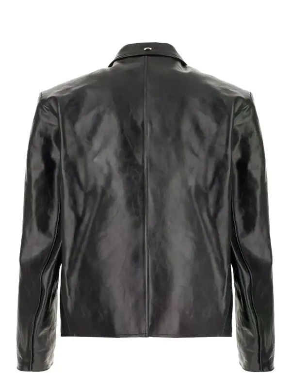 Our Legacy Leather Zip-up Jacket - Black