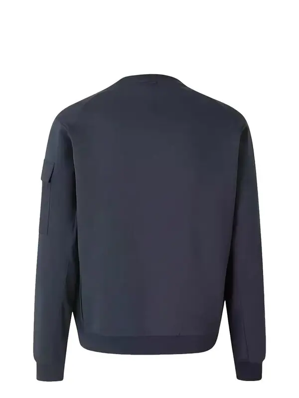 Herno Crew-neck Sweatshirt With Flap Pocket - Blue