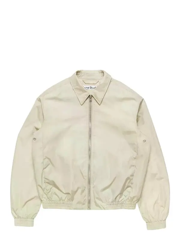 Acne Studios Logo Print Zip-up Jacket - Neutrals