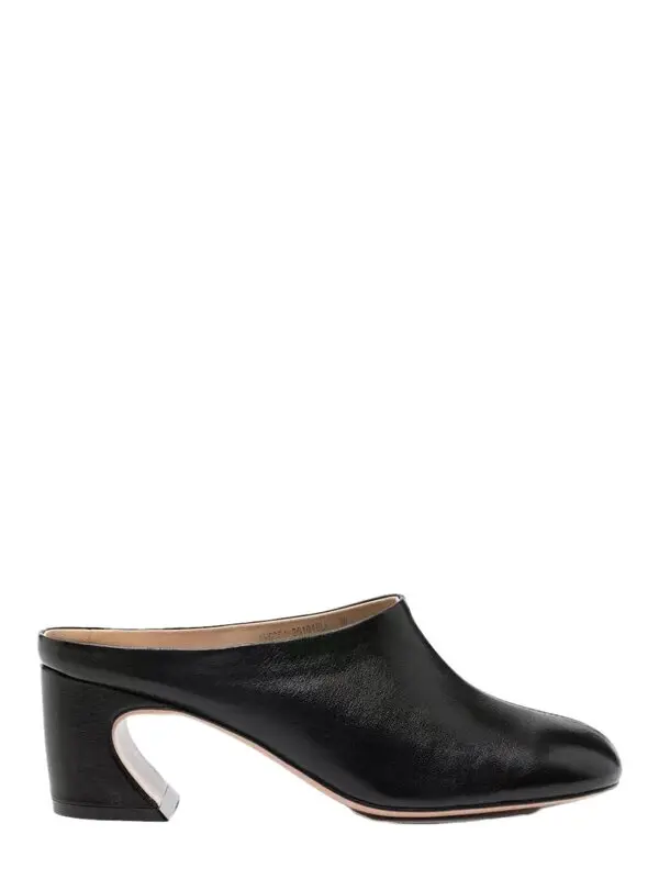 ADRIANNA FERETTI Leather Mules - Black
