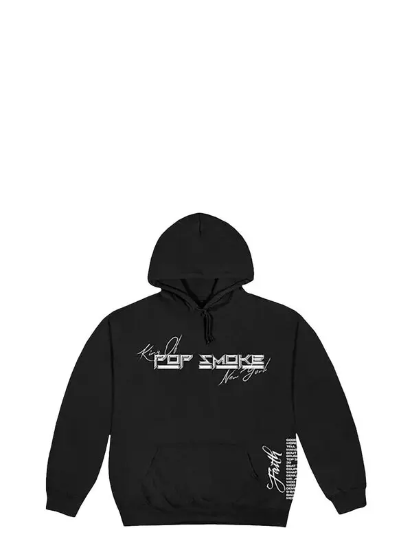 VLONE X Pop Smoke Graphic-print Drawstring Hoodie - Black
