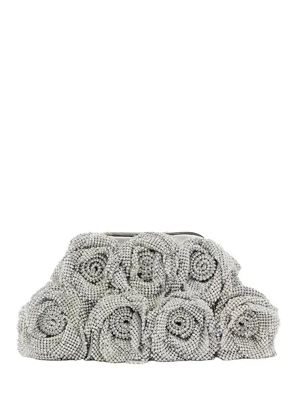 TWENTY FOURHAITCH Embellished Clutch Bag - Silver
