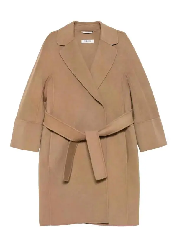 Max Mara Arona Belted Virgin Wool Coat - Brown