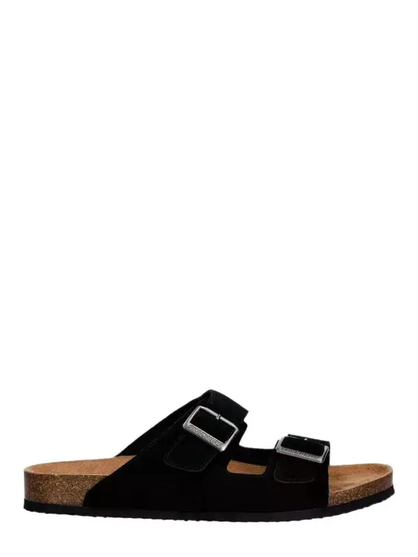 Sketchers Suede Buckle Fastening Sandals - Black