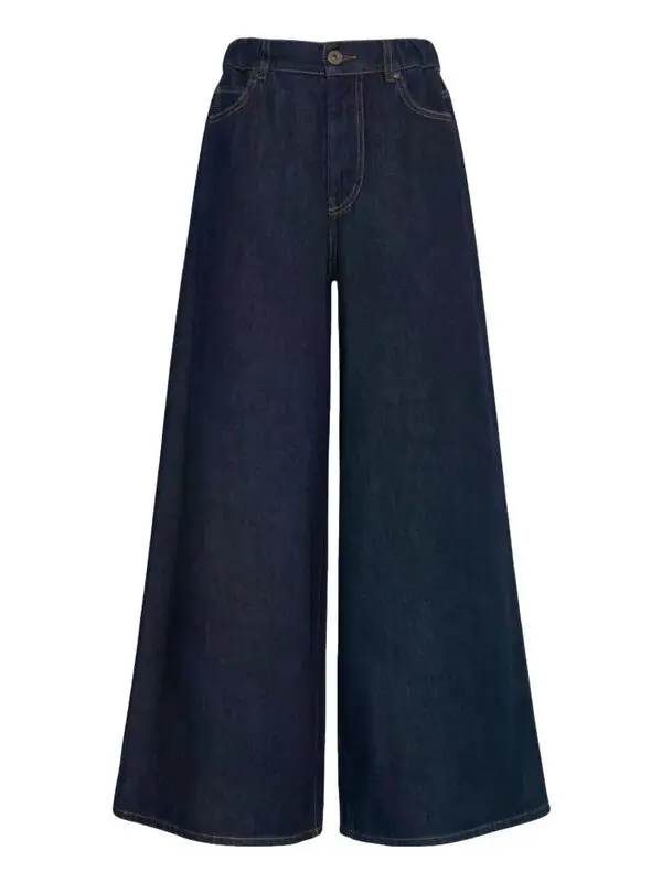 Max Mara Wide-leg Cotton Jeans - Blue