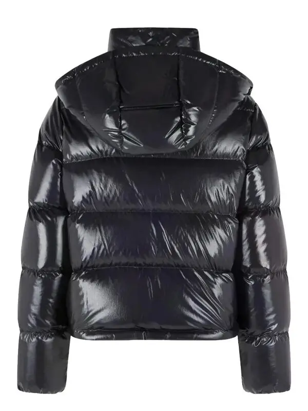 Moncler Quilted Down Jacket With Glossy Finish - Blue