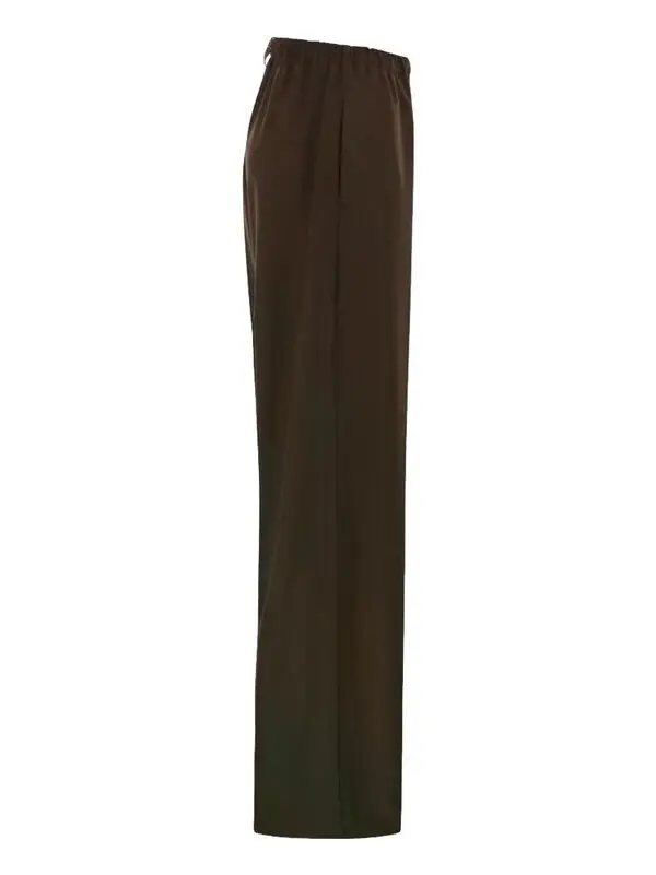 Fabiana Filippi Wide-leg Trousers With Elasticated Waistband - Brown