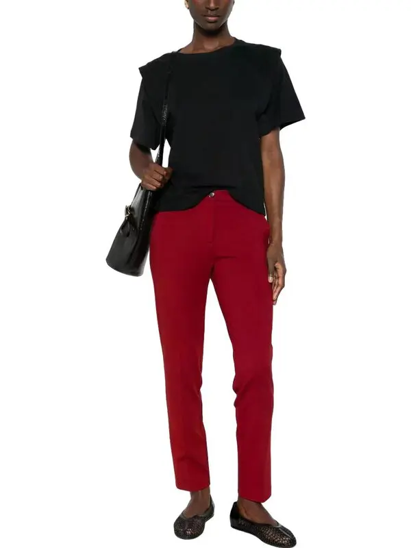 Pinko Belt-loop Buttoned Trousers - Red