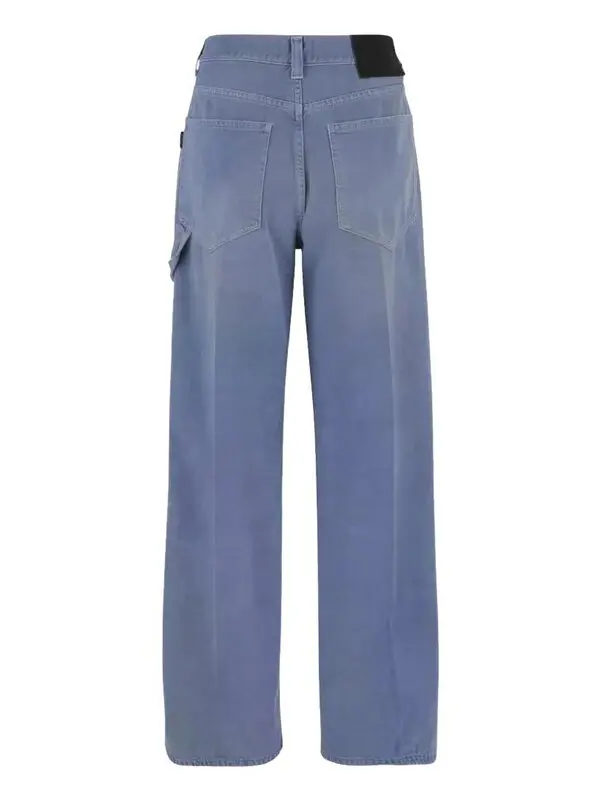 HAIKURE Bonnie Logo-patch Wide-leg Jeans - Blue