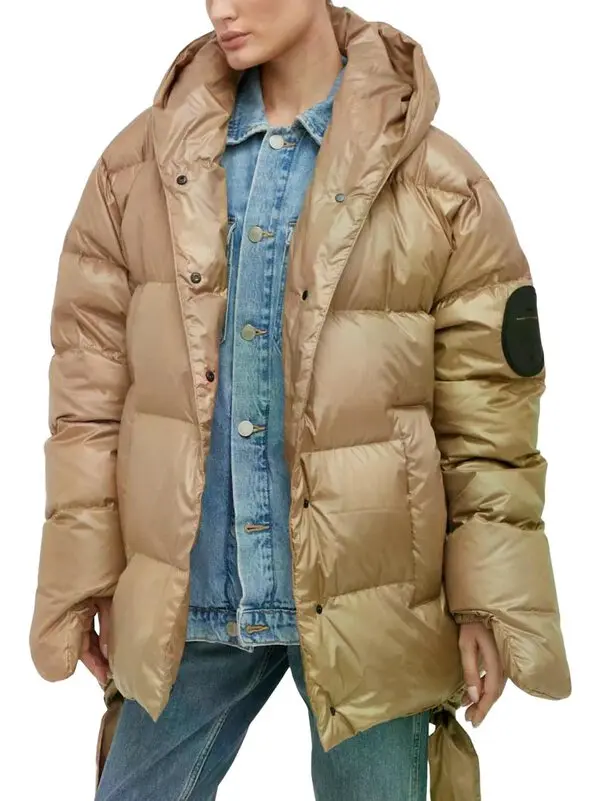 MMC STUDIO Quilted Hooded Jacket - Neutrals