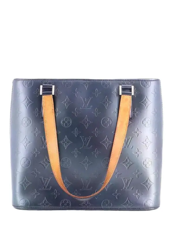 LOUIS VUITTON Monogram Vernis Mat Stockton Tote Bag - Blue