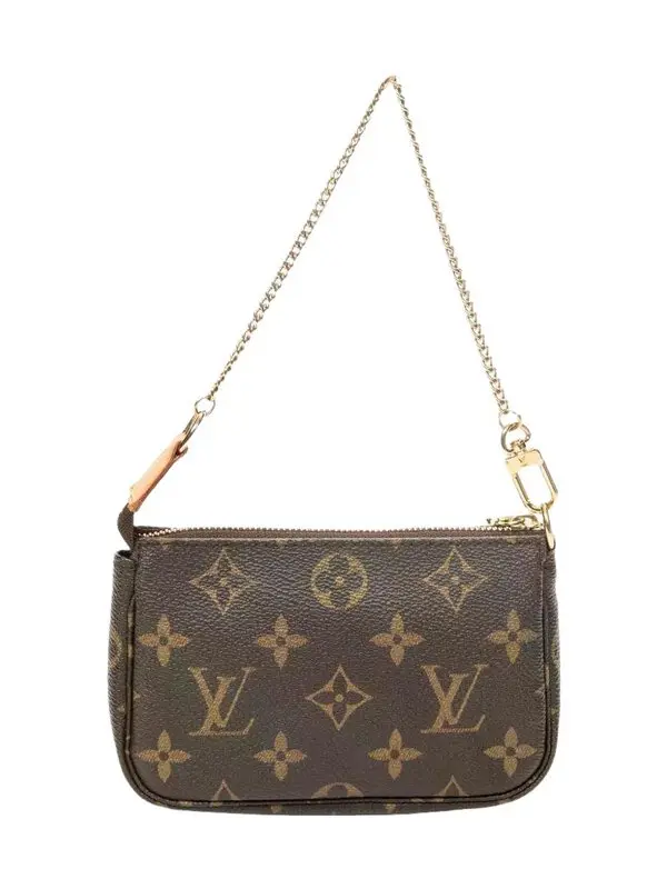 LOUIS VUITTON Mini Pochette Accessoires Clutch Bag - Brown