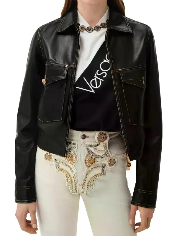 Versace Nappa Blouson - Black