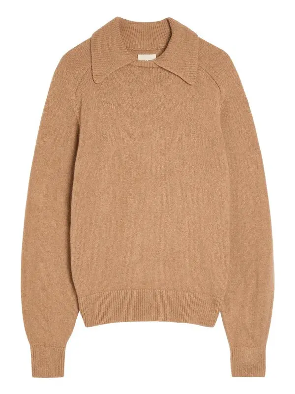 Khaite Jackson Wool And Cashmere-blend Jumper - Camel