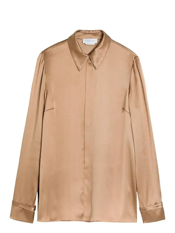 Gabriela Hearst Silk Shirt - Camel