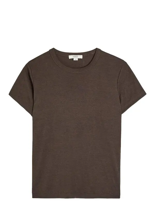 Vince Shrunken 90s Cotton And Modal-blend T-shirt - Dark Grey