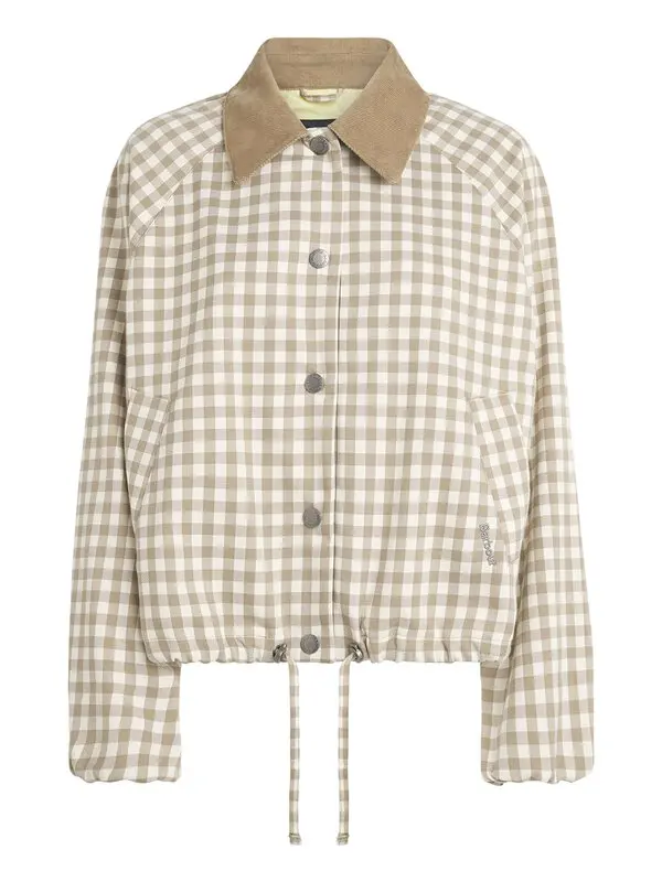 Barbour Gingham Ovingham Jacket - Beige