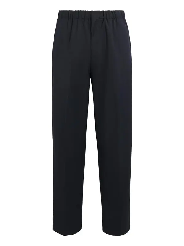 LARDINI Wool-blend Easy Wear Trousers - Navy