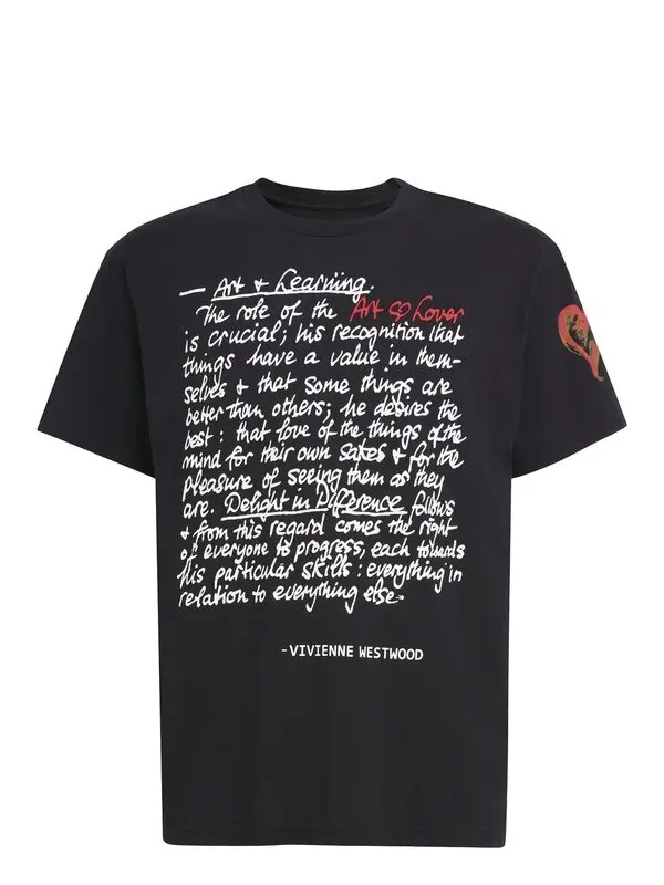 VIVIENNE WESTWOOD Cotton Printed T-shirt - Black