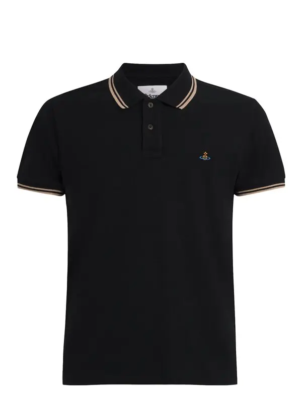 VIVIENNE WESTWOOD Cotton Orb Polo Shirt - Black