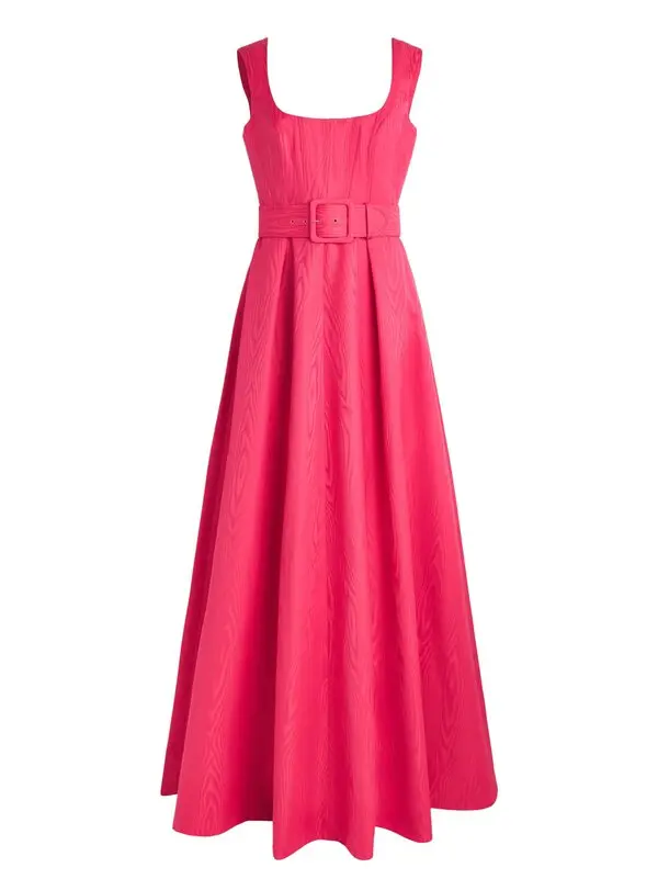 Rebecca Vallance Rosalia Moiré Gown - Red