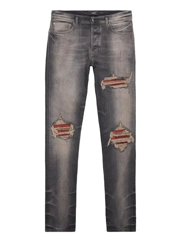 Amiri Ripped Skinny Jeans - Grey