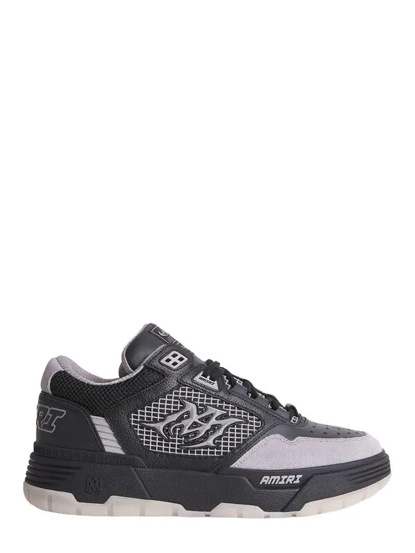 Amiri Ma-94 Leather And Suede Sneakers - Grey