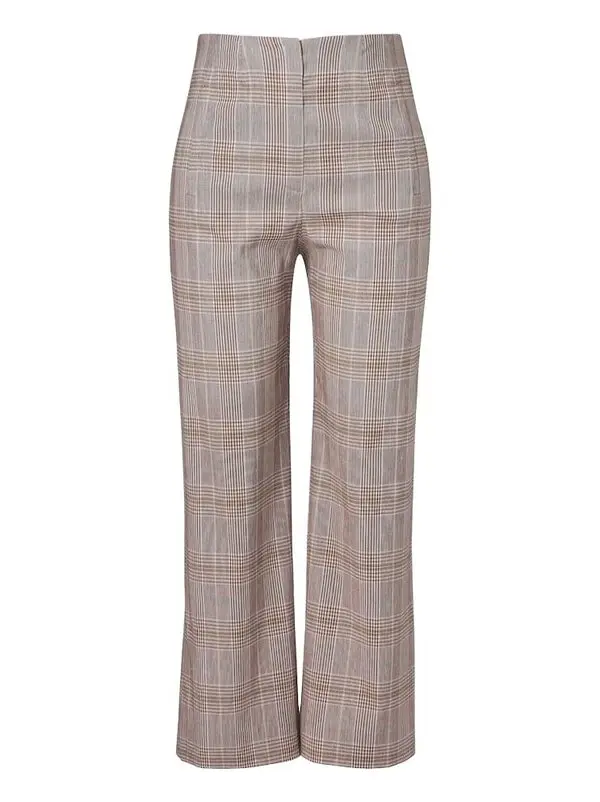 Veronica Beard Dova Cropped Cotton And Linen Wide-leg Pants - Brown