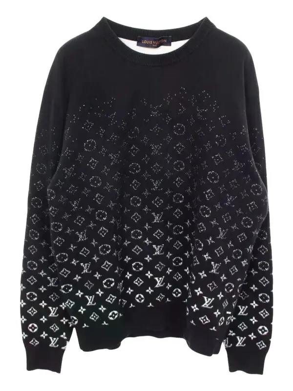 LOUIS VUITTON Monogram Gradient Sweater - Black