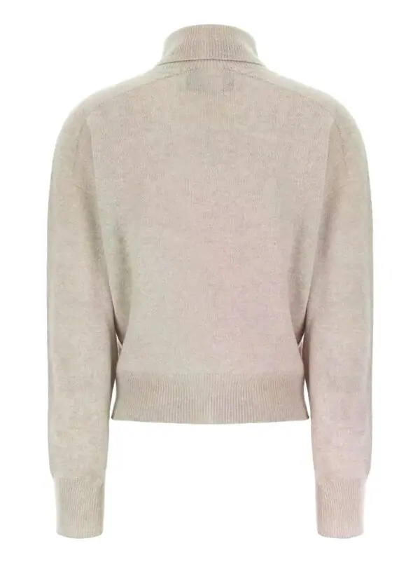 VANISE Vanisé Roll Neck Ribbed Trim Sweater - Neutrals