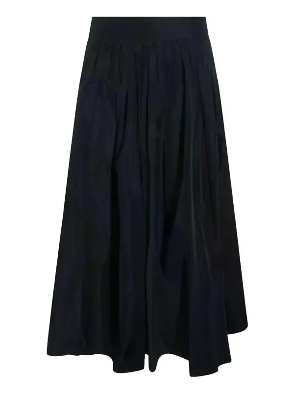 Max Mara Midi Pleated Flared Skirt - Blue