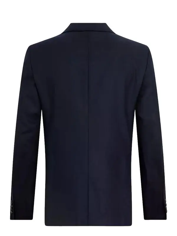 Canali Twill-weave Single-breasted Blazer - Blue