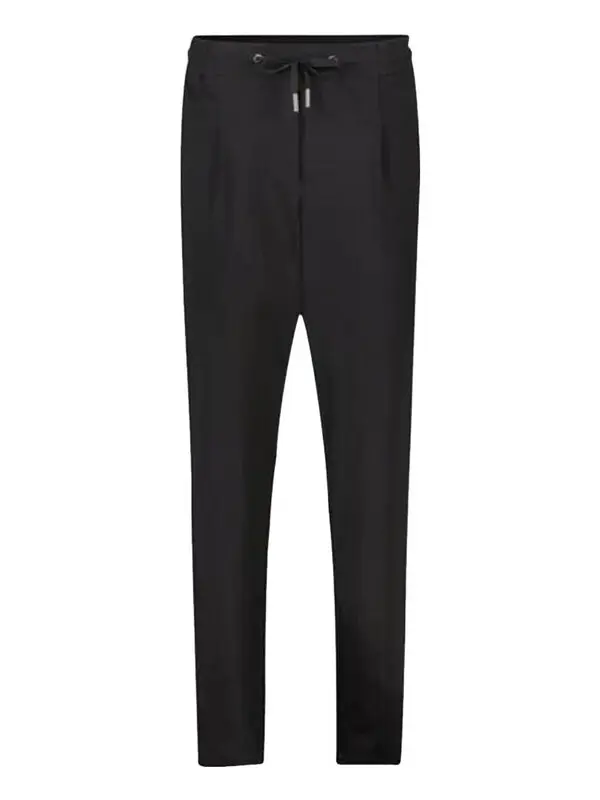 BETTY & CO Drawstring-waistband Tapered Trousers - Black