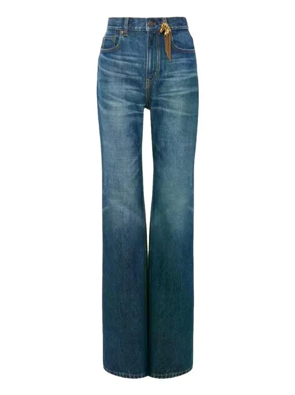 Chloé Charm Detail Jeans - Blue
