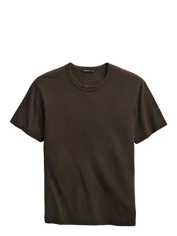 JAMES PERSE Crew-neck Short-sleeve T-shirt - Brown