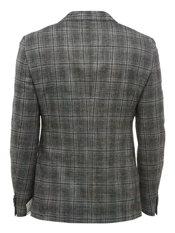 Corneliani Check-pattern Single-breasted Blazer - Grey