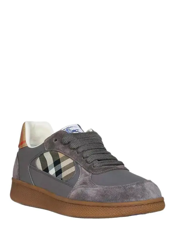 Burberry Terrace Check-panel Sneakers - Grey