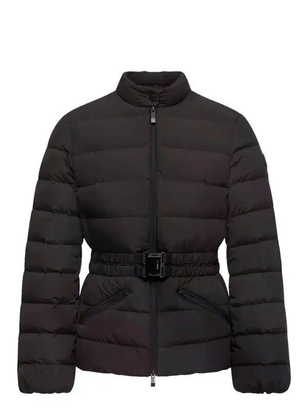Moncler Quilted Belted Jacket - Black