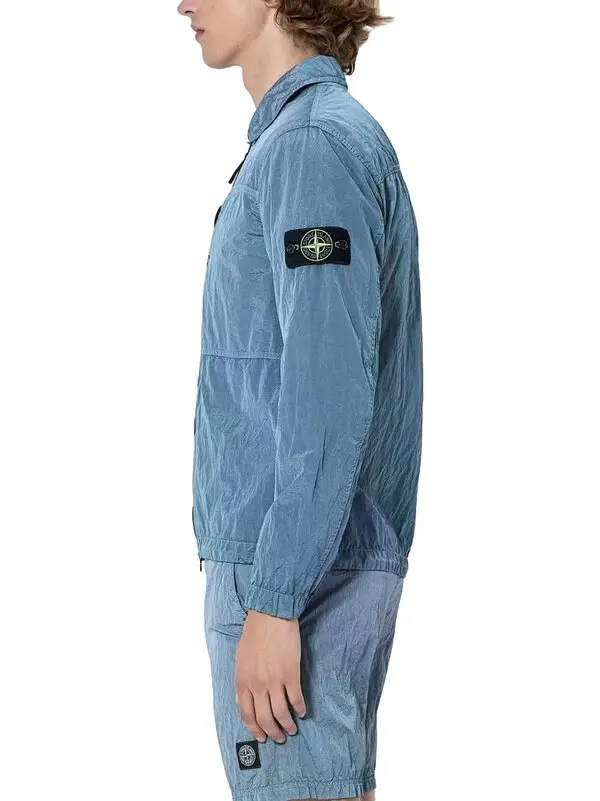 Stone Island Logo-patch Zip-up Jacket - Blue