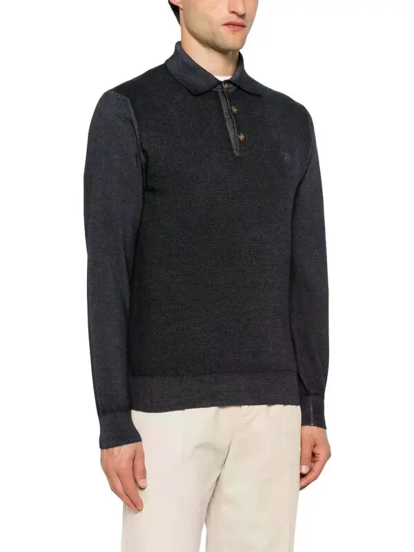 Etro Long-sleeve Polo Shirt - Blue
