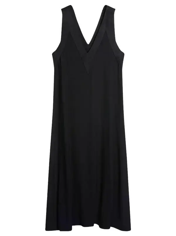 Momoni Sleeveless V-neck Midi Dress - Black