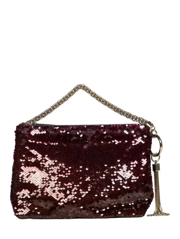 JIMMY CHOO Callie Sequin Embellished Tote Bag - Red