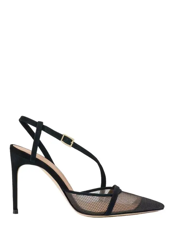 MALONE SOULIERS Valeria Mesh Slingback Pumps - Black