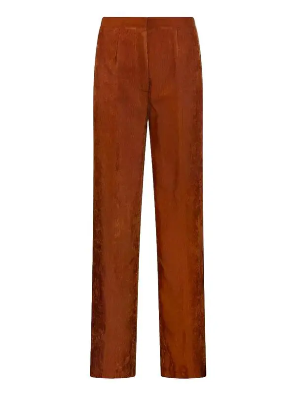 FORTE_FORTE Velvet Effect Trousers - Orange