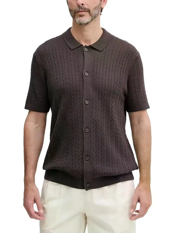JOOP! Tristao Knitted Shirt - Brown