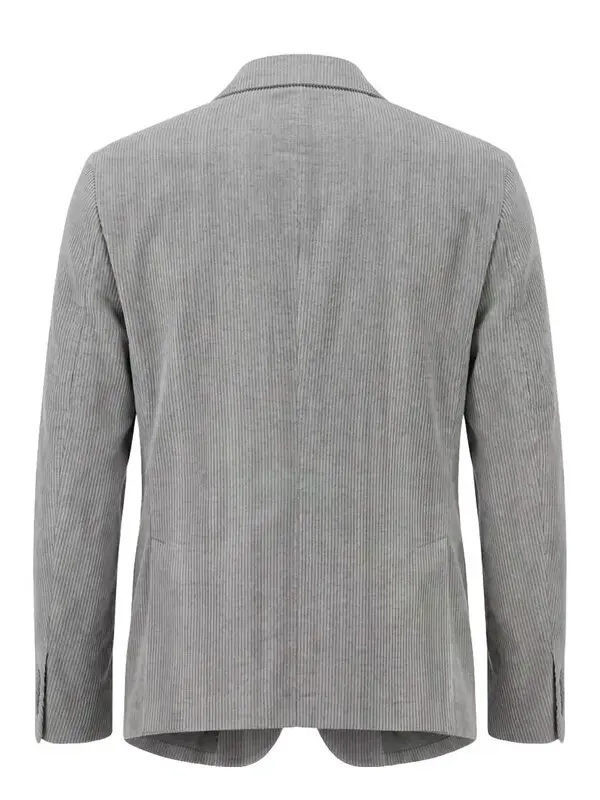 LARDINI Roma Corduroy Single-breasted Blazer - Grey