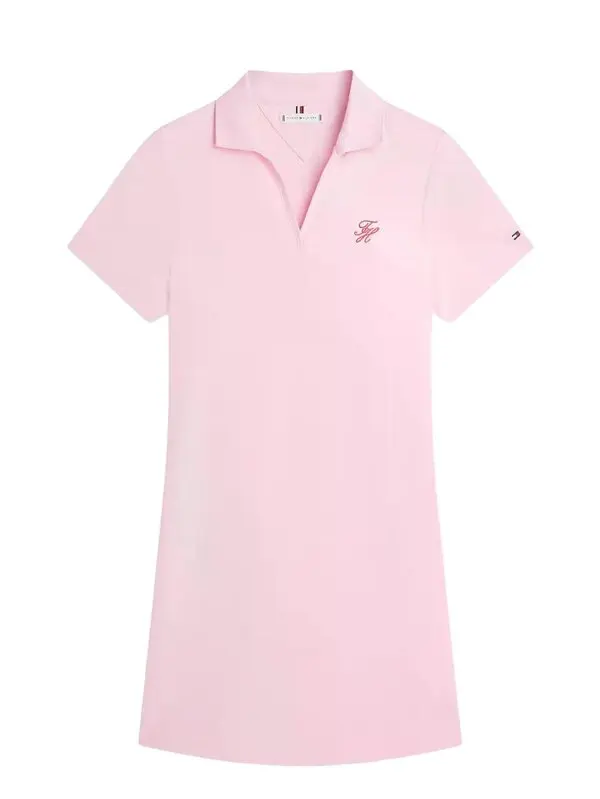 Tommy Hilfiger Script Polo Mini Dress - Pink
