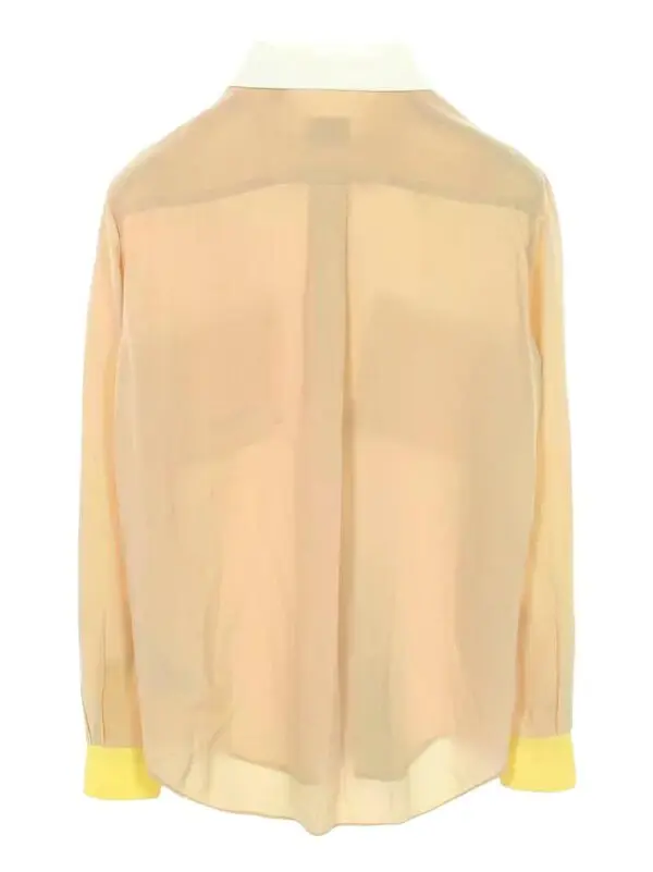 Burberry Silk Logo Print Shirt - Neutrals