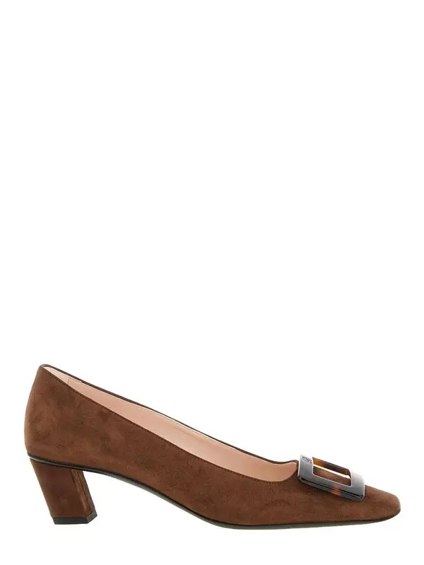 ROGER VIVIER Belle Vivier Leather Pumps - Brown